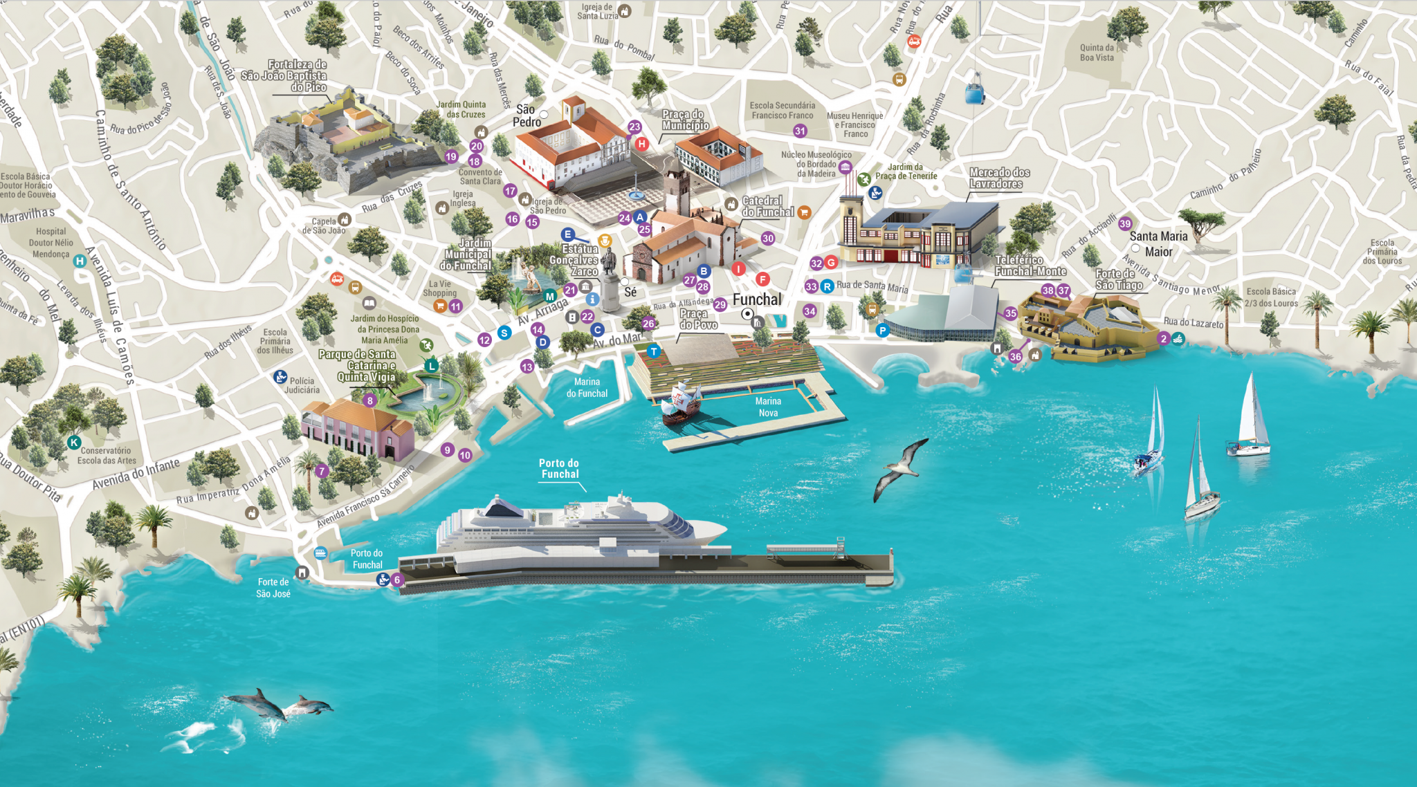 Mapa Turístico do Funchal - edição 2023