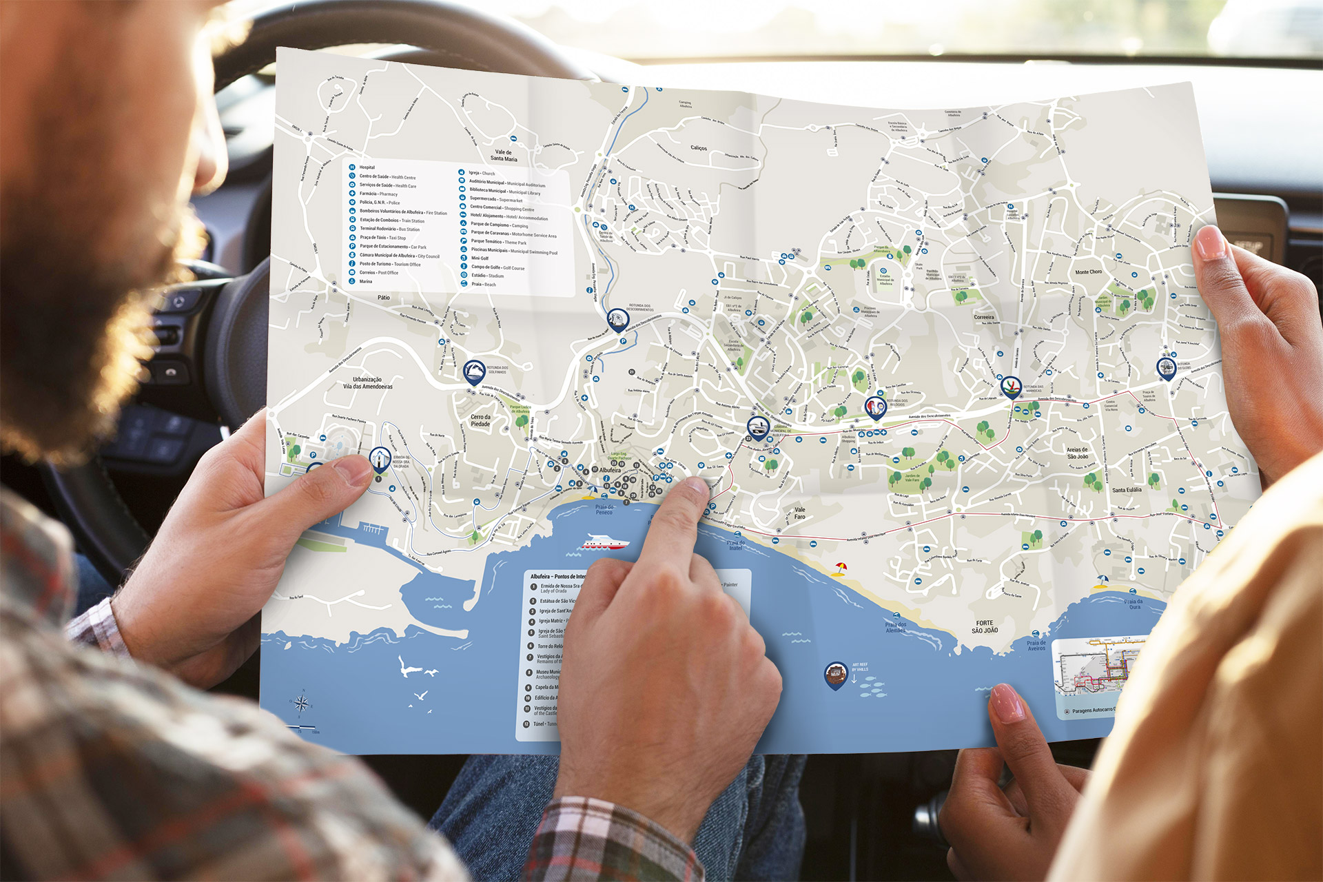 Mapa Turístico de Albufeira