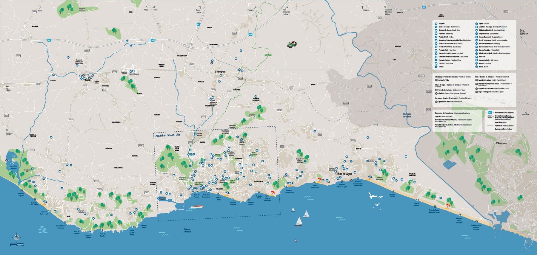 Mapa Turístico de Albufeira